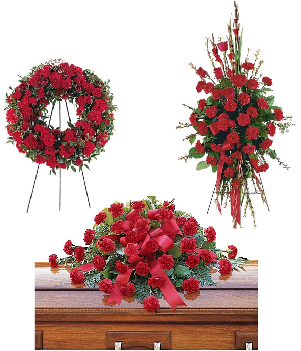 Red Funeral Package – LeLe Floral